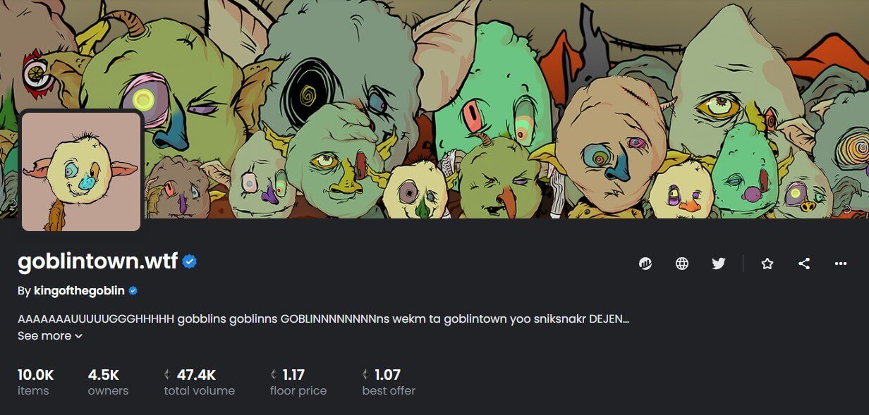 Goblin Town NFT Collection - Best NFTs 2022